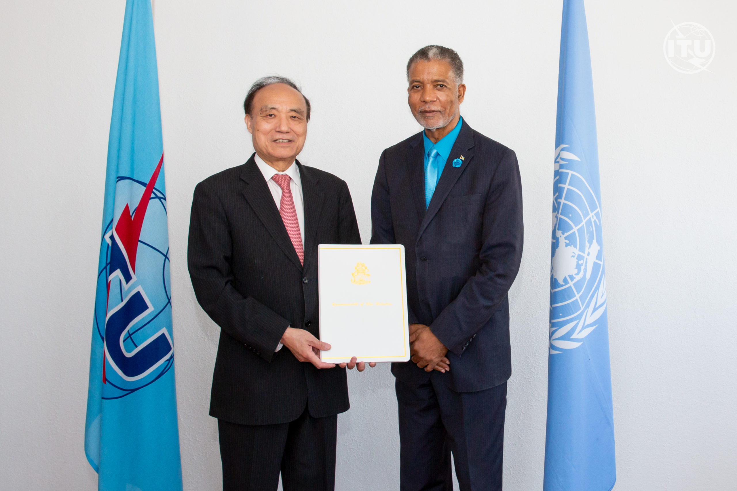 H.E. Leon R. Williams presents credentials to the Secretary General of ...